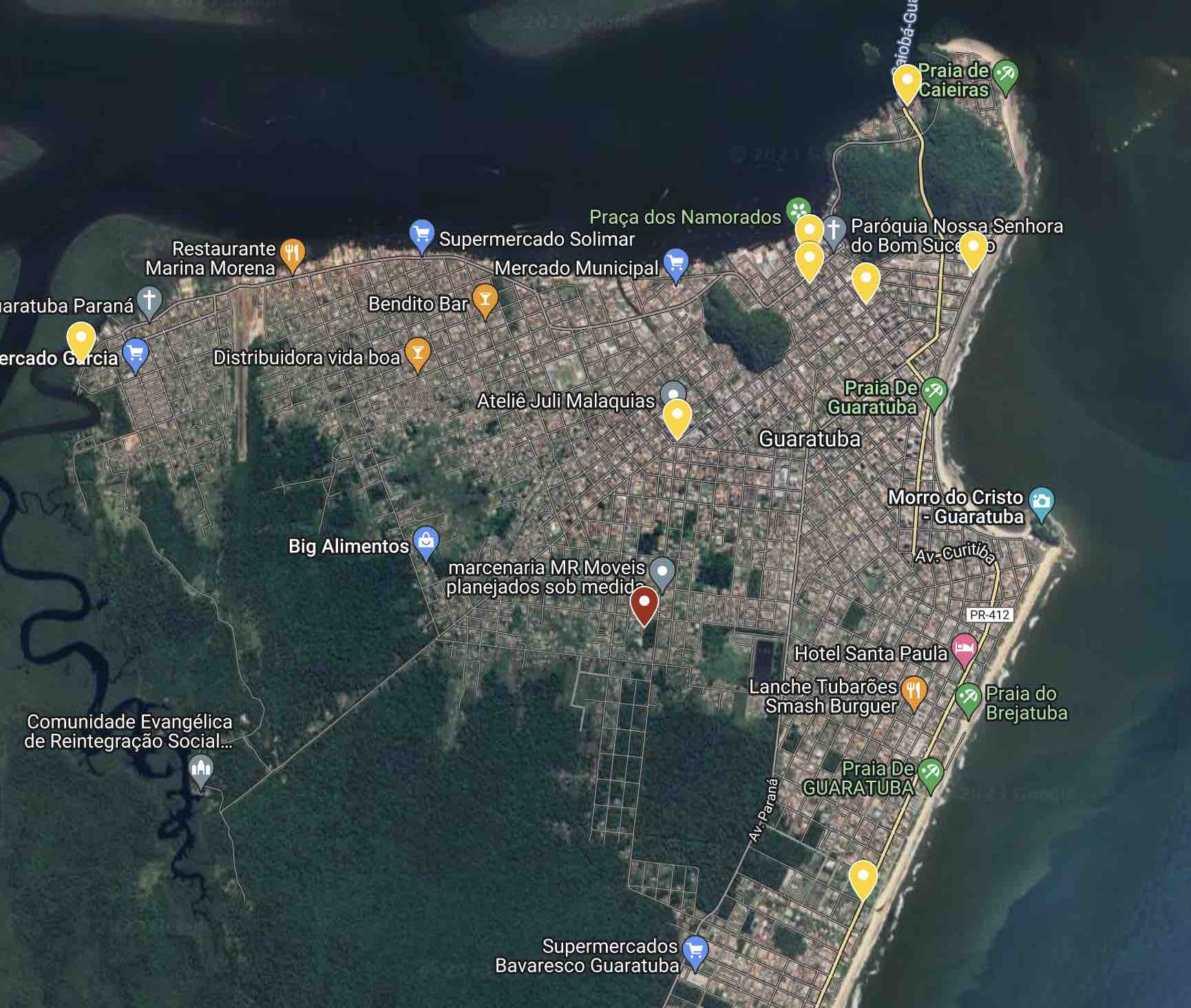 Mapa de Guaratuba - Projeto Humanos